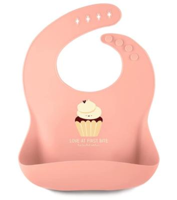China Durable Lasting Baby Feeding Bib BPA Free Easily Wipe Soft Silicone Bib for sale
