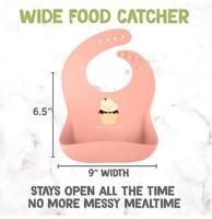China Durable Lasting Baby Feeding Bib BPA Free Easily Wipe Soft Silicone Bib for sale