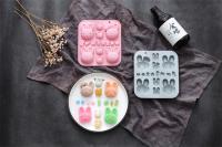 China 100% Food Grade Silicon Ice Tray Mould Bunny Shaped Chocolate Candy Mold for sale