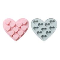 China 10 Cavities Silicon Ice Tray Mold Heart Shaped Candy Chocolate Mold for sale