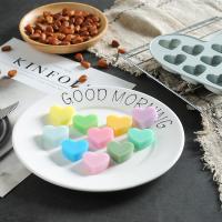 China 10 Cavities Silicon Ice Tray Mold Heart Shaped Candy Chocolate Mold for sale