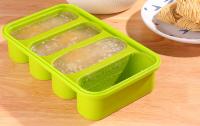 China Eco Friendly Baby Silicone Frozen Tray Food Grade With PP Lid for sale