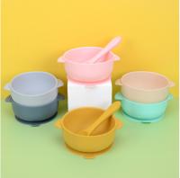 China BPA Free Baby Food Storage Bowl Food Grade Silicone Anti Fall for sale