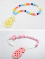 China Food Grade Silicone Pineapple Pendant Teether Sensory Training Teether for sale