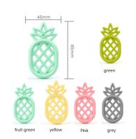 China Food Grade Silicone Pineapple Pendant Teether Sensory Training Teether for sale