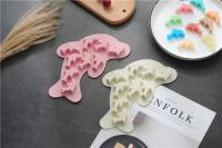 China Food Grade Silicon Ice Tray Mold Dolphine Shaped With 9 Cavities for sale
