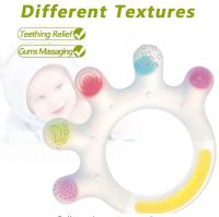 China Large Palm Baby Teething Toys Food Grade Silicone Teethers BPA Free for sale