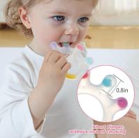 China Large Palm Baby Teething Toys Food Grade Silicone Teethers BPA Free for sale
