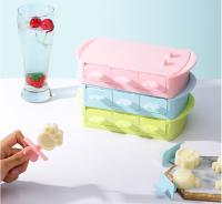 China Silicone Baby Cartoon Pig Popsicle Mold Cat Claw Rice Cake Ice Cream Grinding Food Grade for sale