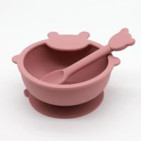 China Food Grade Silicone Baby Suction Bowl Feeding Weaning Set Baby Tableware for sale