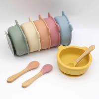 China BPA Free Silicone Baby Suction Bowl , Silicon Weaning Utensil , Baby Feeding for sale