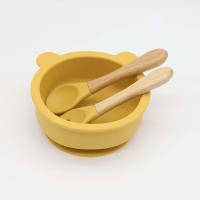 China BPA Free Silicone Baby Suction Bowl , Silicon Weaning Utensil , Baby Feeding for sale