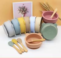 China BPA Free Silicone Baby Suction Bowl , Silicon Weaning Utensil , Baby Feeding for sale