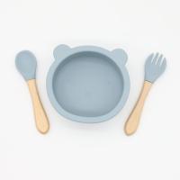 China BPA Free Silicone Baby Suction Bowl , Silicon Weaning Utensil , Baby Feeding for sale