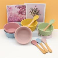 China 100% Food Grade Silicone Baby Bowl , Weaning Set , Suction Bowl , Feeding Utensil for sale