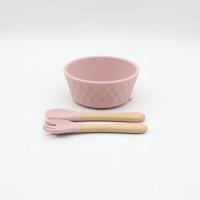 China 100% Food Grade Silicone Baby Bowl , Weaning Set , Suction Bowl , Feeding Utensil for sale
