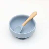 China Food Grade Silicone Baby Bowl with Weaning Utensil , Suction Bowl , Silicone Spoon for sale