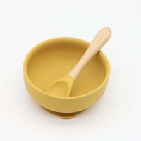 China Food Grade Silicone Baby Bowl with Weaning Utensil , Suction Bowl , Silicone Spoon for sale