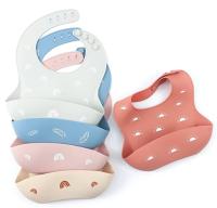 China Girls Boys Toddlers Silicone Baby Bibs BPA Free Waterproof With Food Catcher for sale