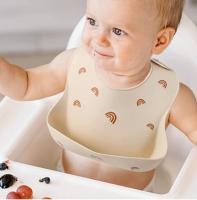 China Girls Boys Toddlers Silicone Baby Bibs BPA Free Waterproof With Food Catcher for sale