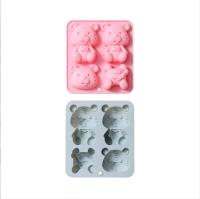 China Cartoon 4 Little Tiger Silicone Cake Mold Tiger Baking Ice Mold for sale