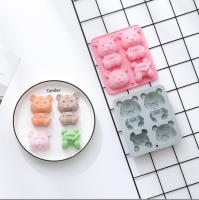 China Cartoon 4 Little Tiger Silicone Cake Mold Tiger Baking Ice Mold for sale