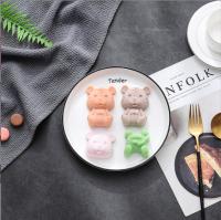China Cartoon 4 Little Tiger Silicone Cake Mold Tiger Baking Ice Mold for sale