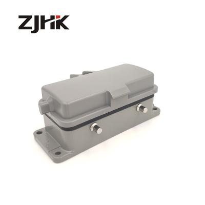 China Corrosion Resistant 16B Bulkhead Mounting Industrial Hood And Housing With Thermo Plastic Cover for sale