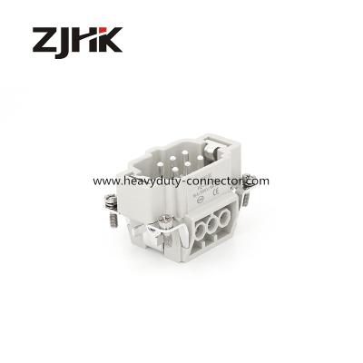 China 500V Screw In 6 Pin Heavy Duty Connector Fit Injection Molding Machine for sale