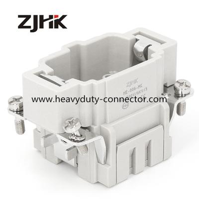 China 6P Heavy Duty Crimp Connectors Male Part Silver Plated Replace Han 6E Insert Famale Part for sale