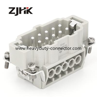 China 16A 10 Pin Rectangular Connector Replace Harting Han E 10 Pos M Insert Screw 09330102601 for sale