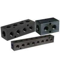 China CNC Aluminum Air Water Hydraulic Blocks Manifold CNC Punching for sale