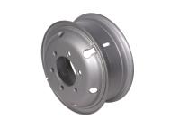 China 5.50F-16 Bus Parts Steel Wheel Rims in with OEM Sliver Color and Offset 148/126 Black Color for sale
