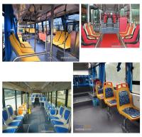 China City Bus Seat with Soft Cushion Pad and Thicken Plastic Coating Anti-Rust Metal Frame for sale