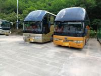 China HAIGE 55-Seater Diesel Buses with Manual Transmission and  3 Emission Standards for sale