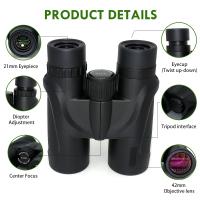 China Large Eyepieces 8x42 HD Binoculars Telescope Lightweight For Adults Bird Watching for sale