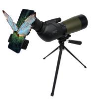China 20-60x60 Waterproof Angled Spotting Scope With Tripod Soft Carry Case for sale