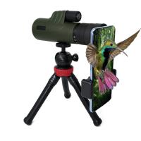 China Zoom Telescopic 8-20x42 Powerful Monocular Telescope With Mobile Phone Clip for sale