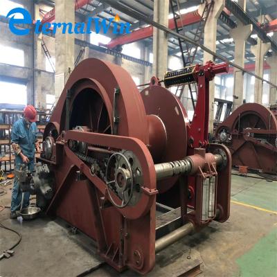 China 30 Ton Marine Hydraulic Winch 230V Single Drum Mooring System with 1-75 Ton Capacity and CCS Certification for sale