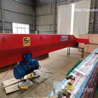 China 10-Ton Single Beam Overhead Crane with Pendant Control & Anti-Corrosive Coating for Warehouse Use for sale