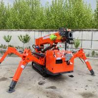 China 3-12 Ton Double Power Spider Crawler Crane with Fly Jib - 21m Max Height & 2.5km/h Speed for sale