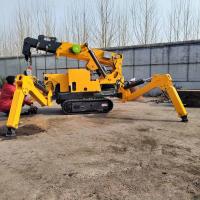 China Hydraulic Telescopic Boom Spider Crawler Crane 3T 5T 8T Capacity with 9.9m Lifting Height for sale