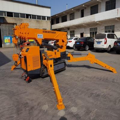 China 3-12 Ton Telescopic Boom Hydraulic Spider Crawler Crane with Remote Control for Narrow Spaces for sale