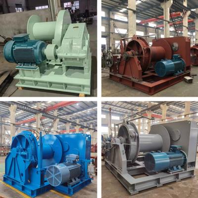 China Marine Electric Winch 1-100 Ton 20m/min Steel Wire Rope 8-60mm 50-2000m for sale