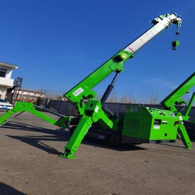 China EW5.0 5-Ton Spider Crawler Crane with 16.5m Boom and Hydraulic Outrigger for Confined Spaces for sale