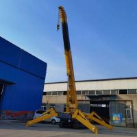 China 12-Ton Spider Crawler Crane with 19.8m Boom and Fly Jib for Glass Lifting in Construction for sale