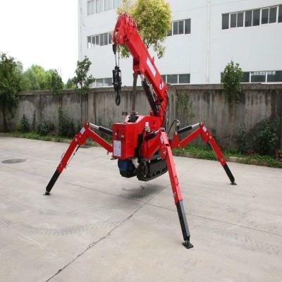 China Mini Gasoline Crawler Crane 1 Ton with Telescopic Boom and Remote Control - EW1.0 Model with Honda GX270 Engine for sale