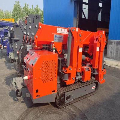 China 3-8 Ton Hydraulic Spider Crawler Crane with Foldable Outriggers | 16.8m Lifting Height | Indoor Operation for sale