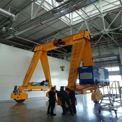 China 15 Ton Rubber Tyre Mobile Single Girder Gantry Crane | 7.5-30m Span | 1-50 Ton Capacity for sale