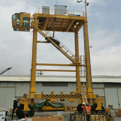 China RTG Model Rubber Tired Gantry Crane 40 Ton Capacity with 7.5-30m Span and Customizable Lifting Options for sale